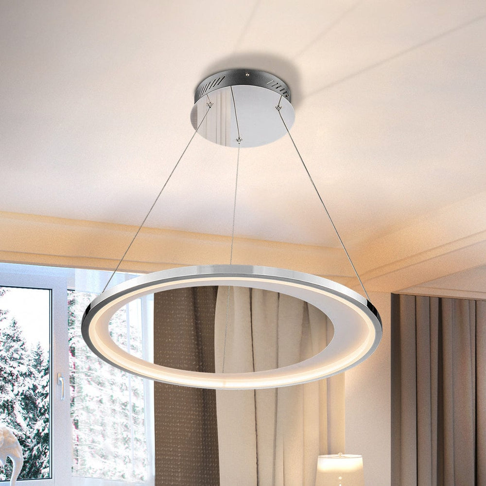 Suspension metal argent | Lustre-Fauvex